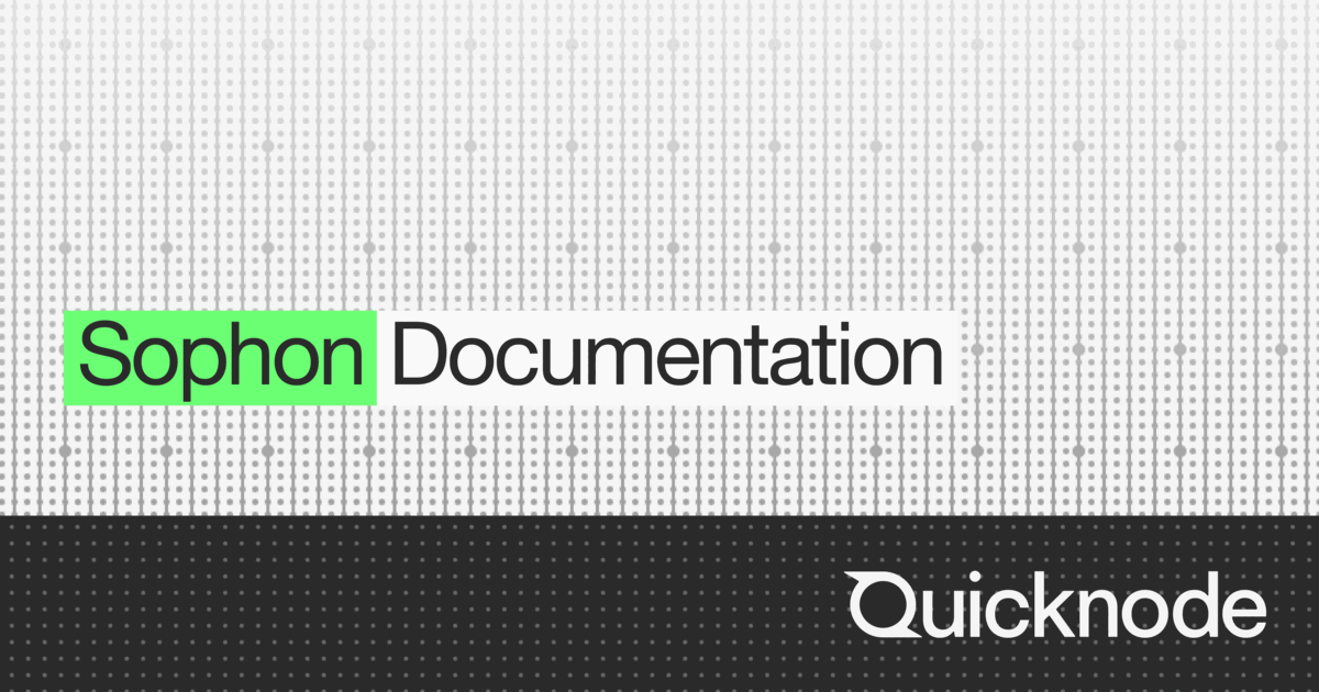 Quicknode Sophon RPC Overview | Quicknode Docs