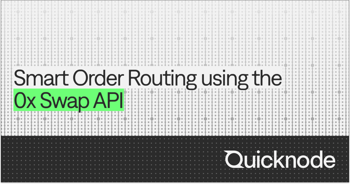 Efficient Token Swaps with Smart Order Routing using 0x Swap API ...